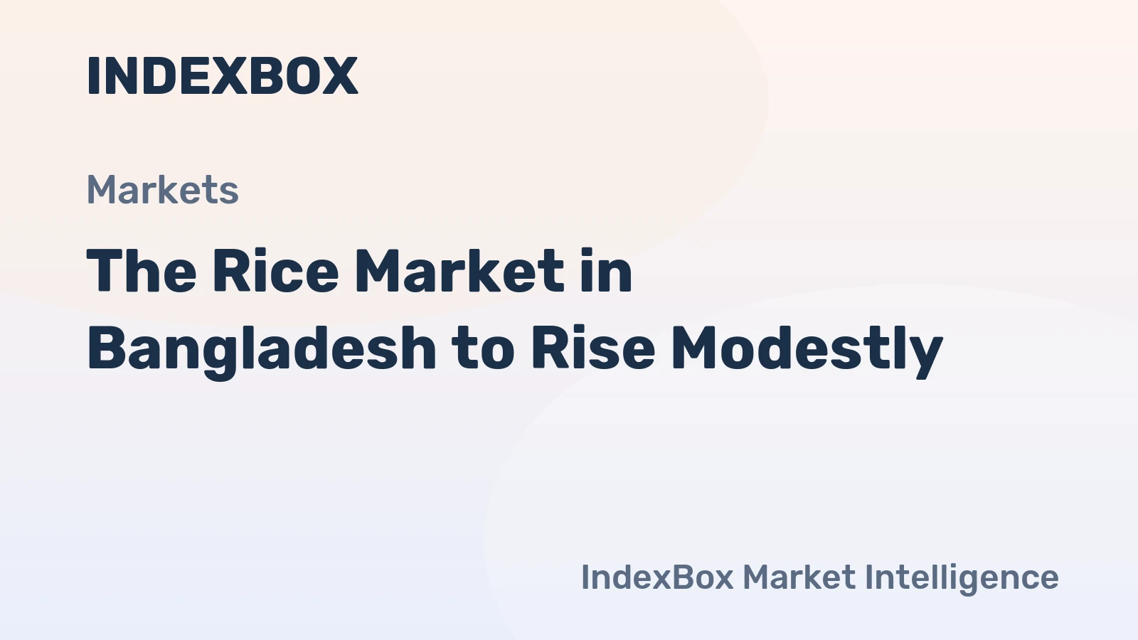 The Rice Market in Bangladesh to Rise Modestly