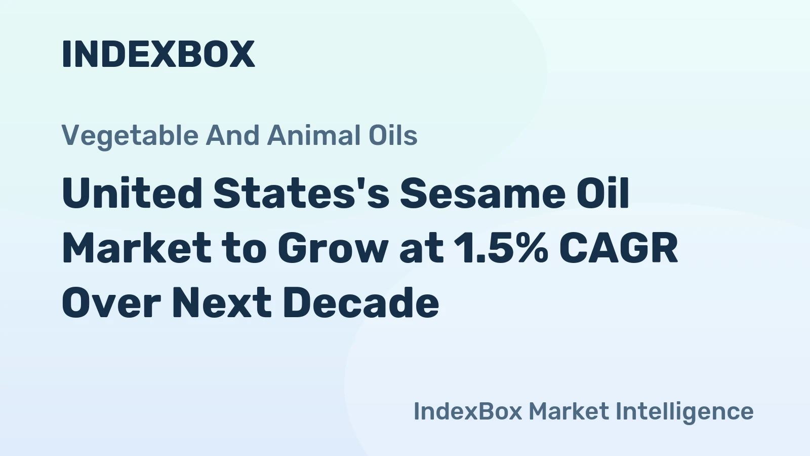 United States's Sesame Oil Market to Grow at 1.5% CAGR Over Next Decade