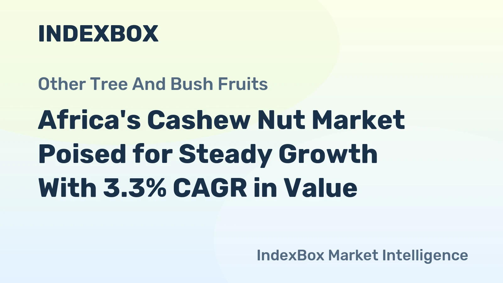 Africa's Cashew Nut Market Poised for Steady Growth With 3.3% CAGR in Value