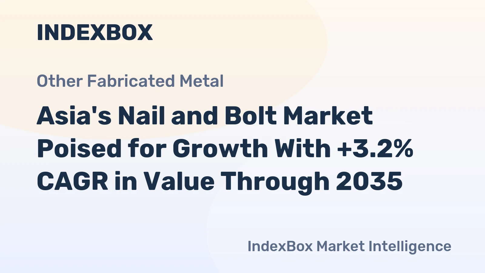 Asia's Nail and Bolt Market Poised for Growth With +3.2% CAGR in Value Through 2035