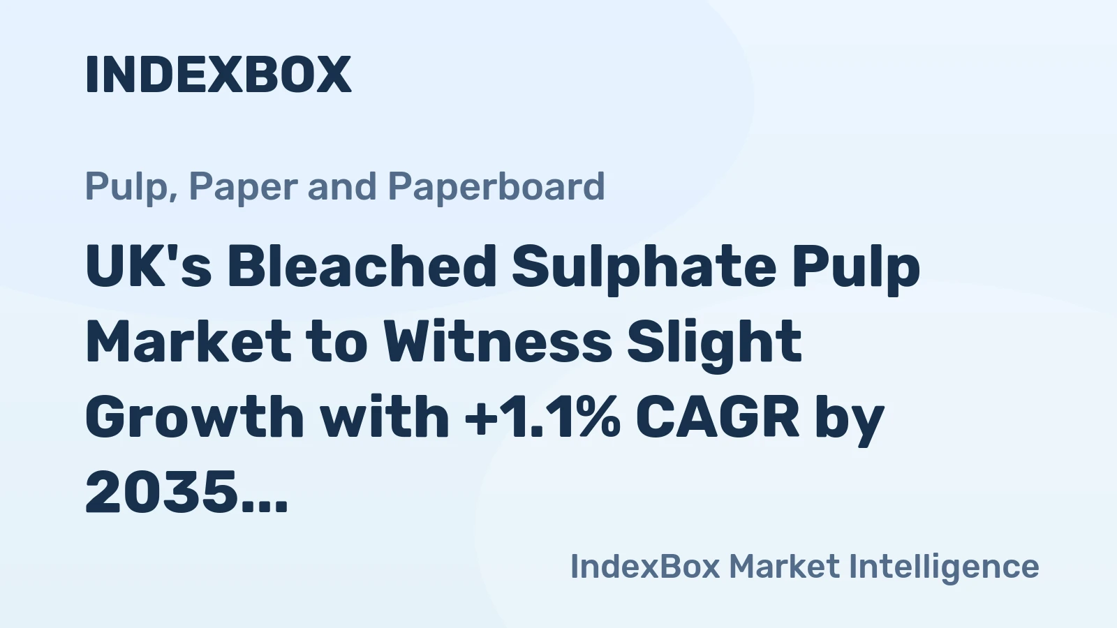 UK's Bleached Sulphate Pulp Market to Witness Slight Growth with +1.1% CAGR by 2035