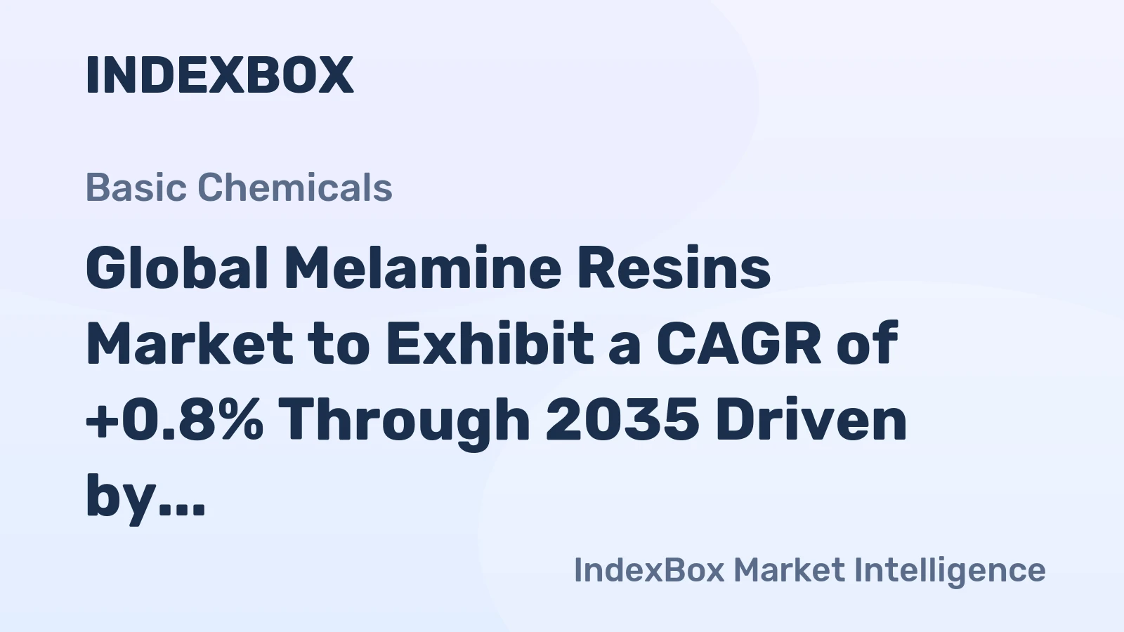 Global Melamine Resins Market to Exhibit a CAGR of +0.8% Through 2035 Driven by Increasing Demand