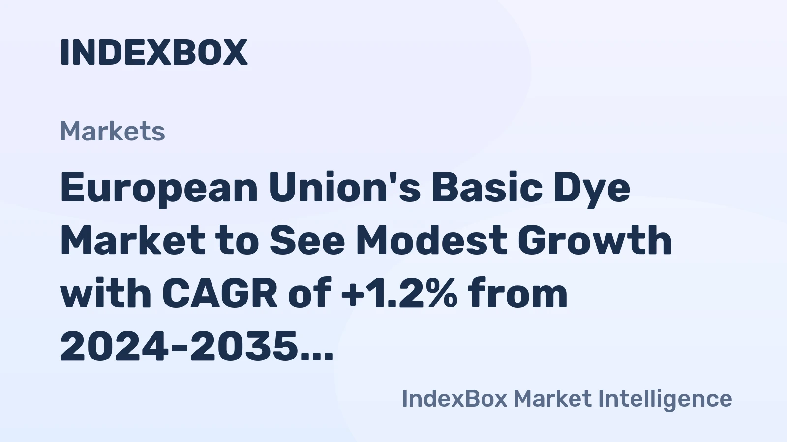 European Union's Basic Dye Market to See Modest Growth with CAGR of +1.2% from 2024-2035