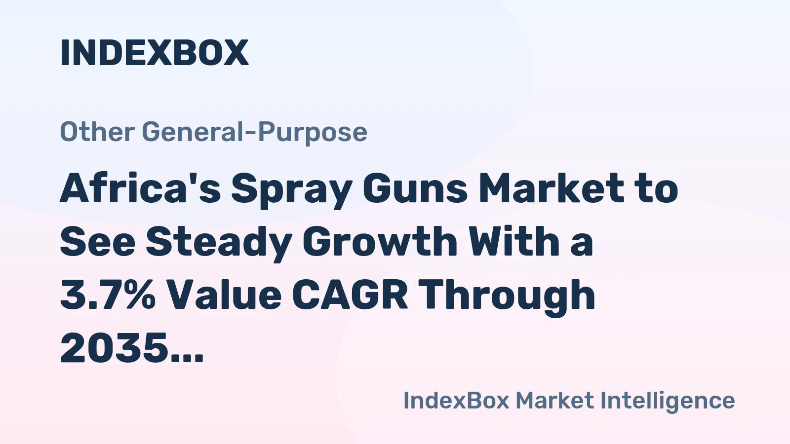 Africa's Spray Guns Market to See Steady Growth With a 3.7% Value CAGR Through 2035