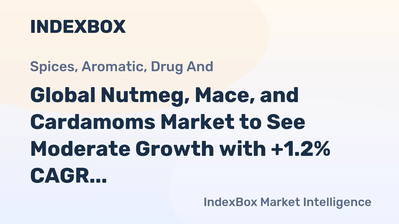 Global Nutmeg, Mace, and Cardamoms Market to See Moderate Growth with +1.2% CAGR, Reaching 283K Tons by 2035