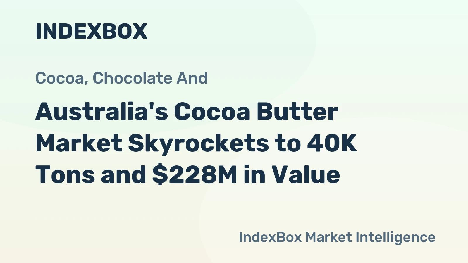 Australia's Cocoa Butter Market Skyrockets to 40K Tons and $228M in Value