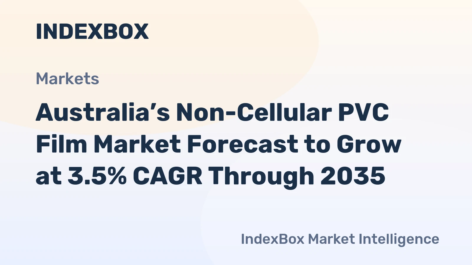 Australia’s Non-Cellular PVC Film Market Forecast to Grow at 3.5% CAGR Through 2035
