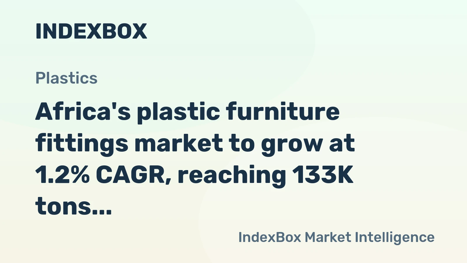 Africa's plastic furniture fittings market to grow at 1.2% CAGR, reaching 133K tons by 2035