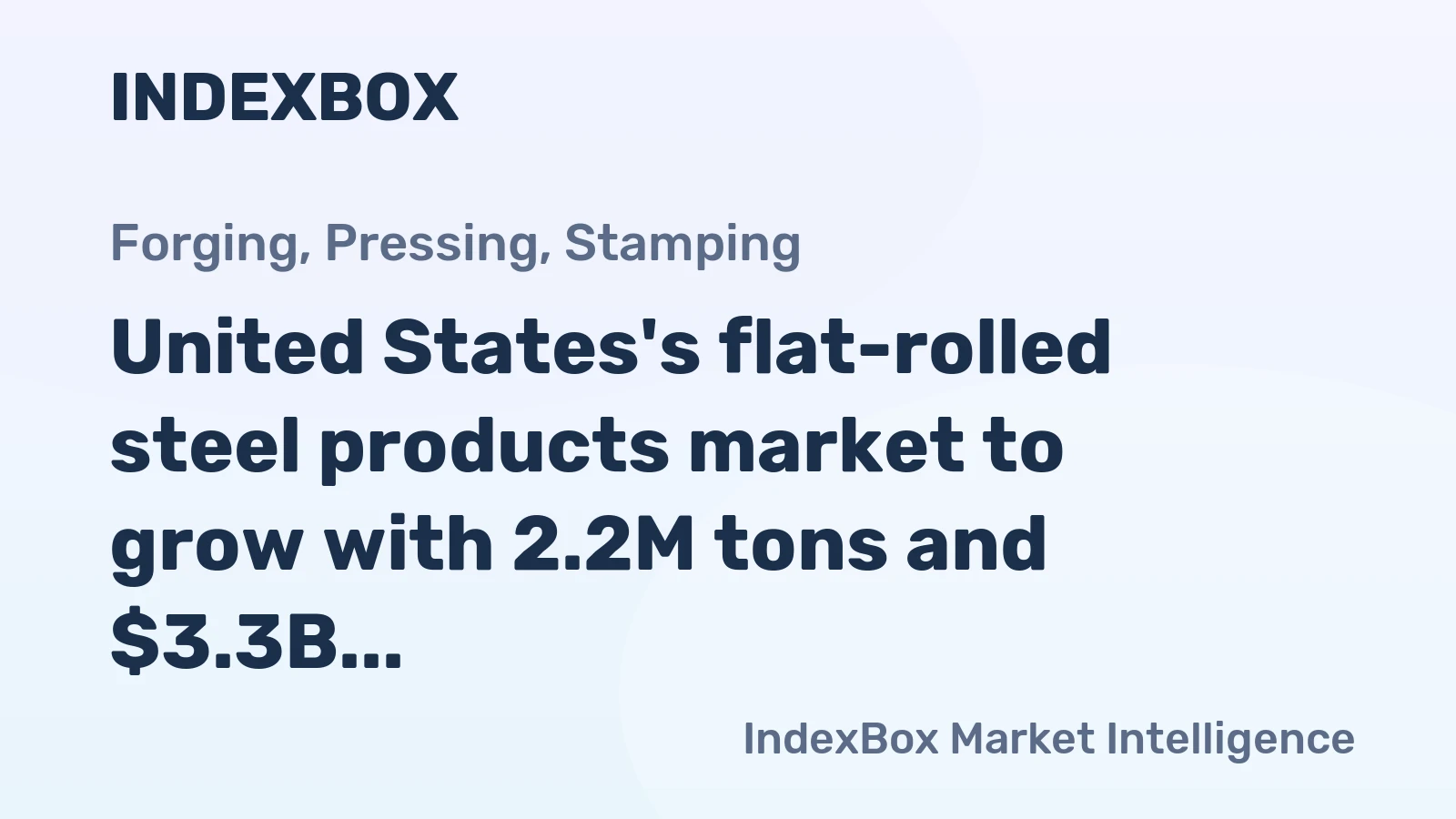 United States's flat-rolled steel products market to grow with 2.2M tons and $3.3B value by 2035