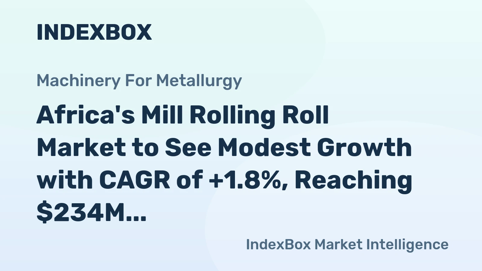 Africa's Mill Rolling Roll Market to See Modest Growth with CAGR of +1.8%, Reaching $234M by 2035