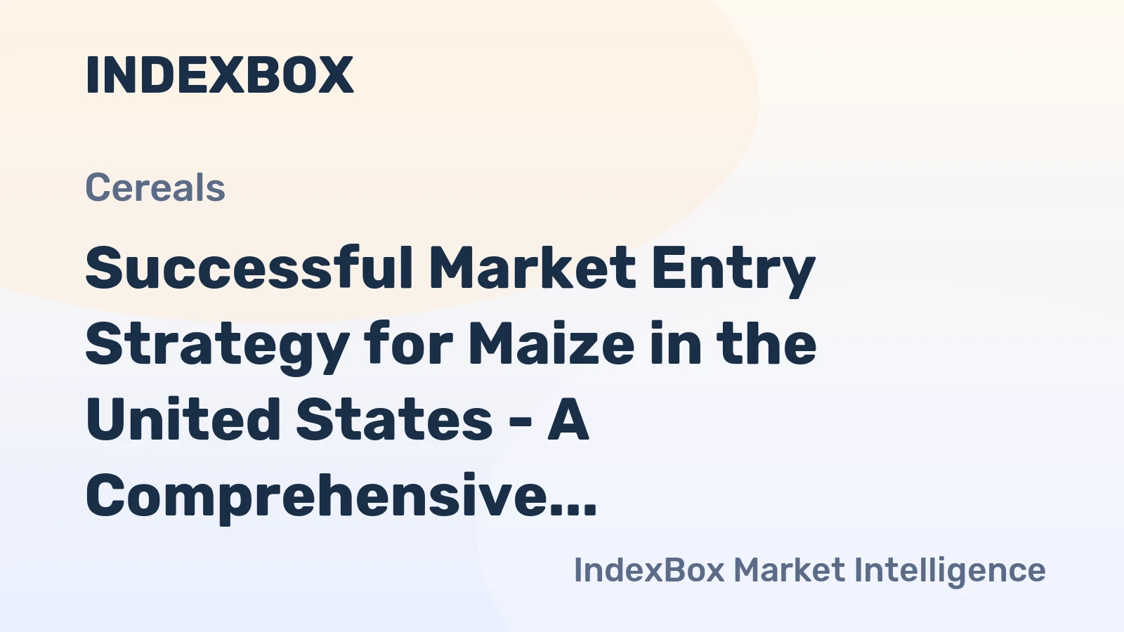 Successful Market Entry Strategy for Maize in the United States - A Comprehensive Guide