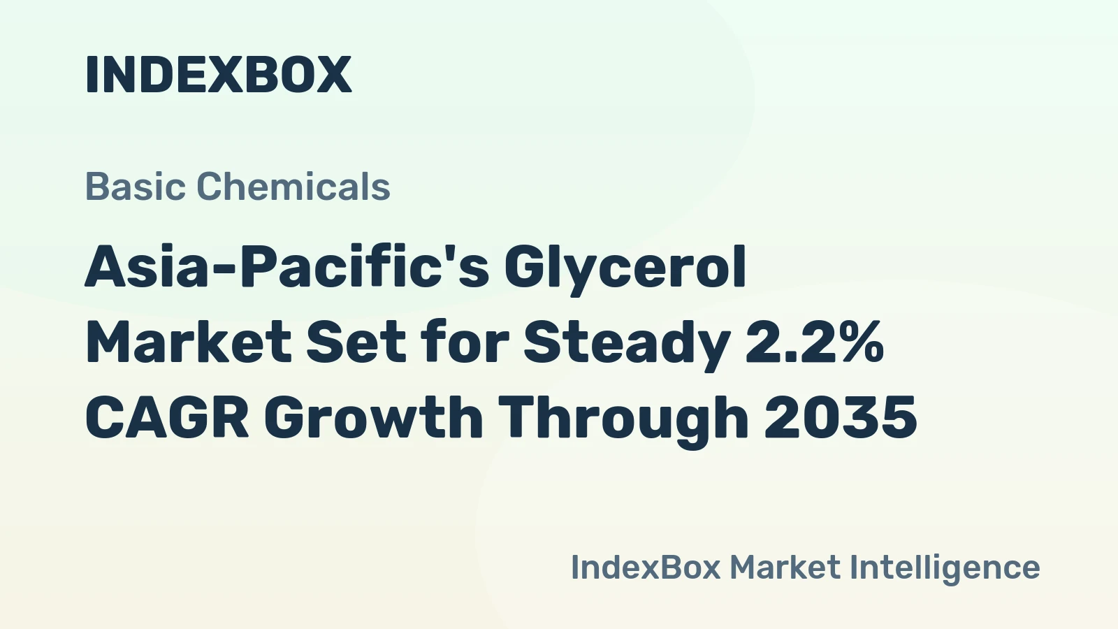 Asia-Pacific's Glycerol Market Set for Steady 2.2% CAGR Growth Through 2035