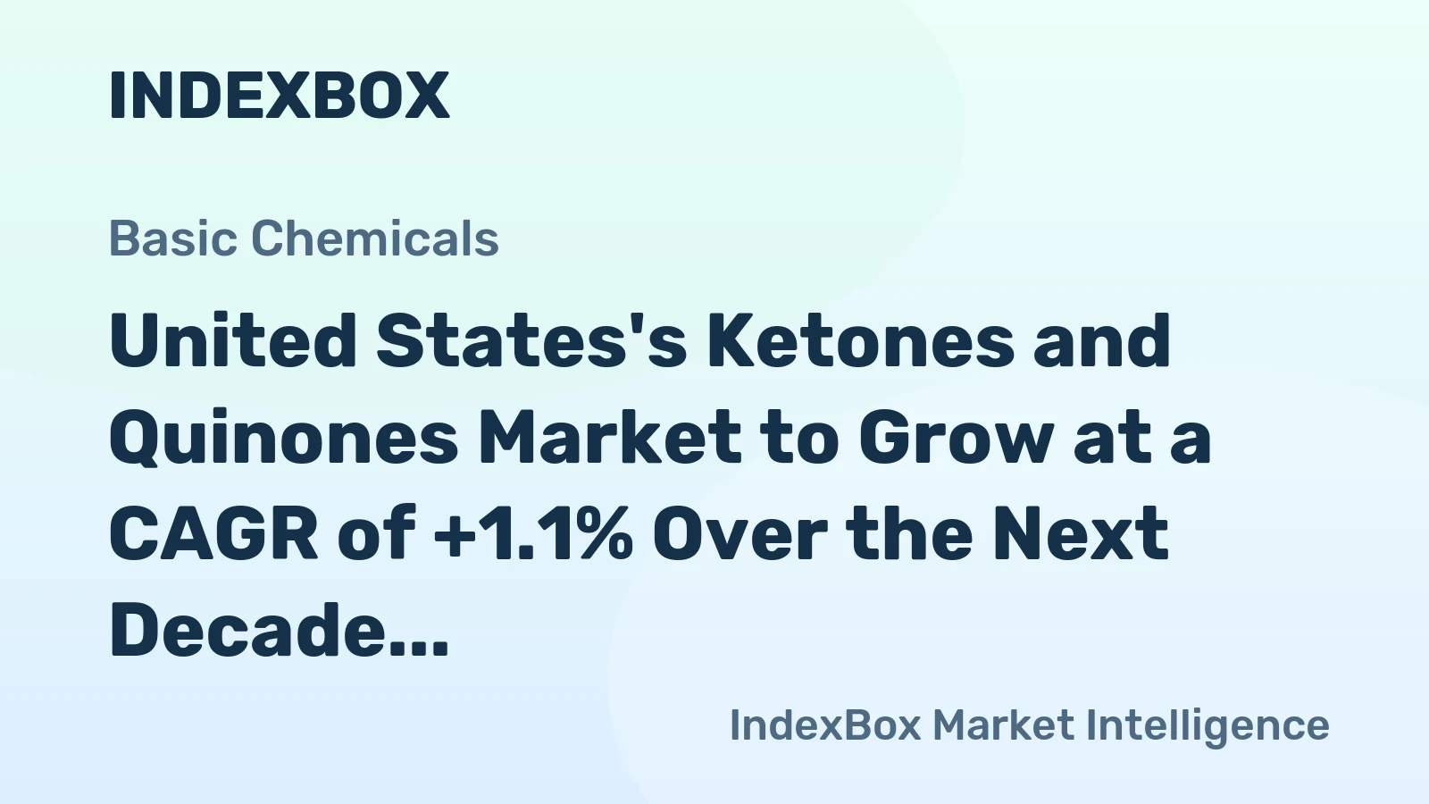 United States's Ketones and Quinones Market to Grow at a CAGR of +1.1% Over the Next Decade