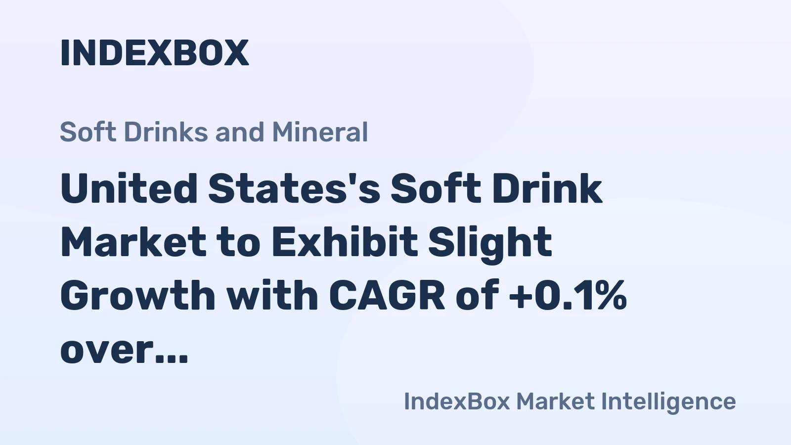 United States's Soft Drink Market to Exhibit Slight Growth with CAGR of +0.1% over Next Decade