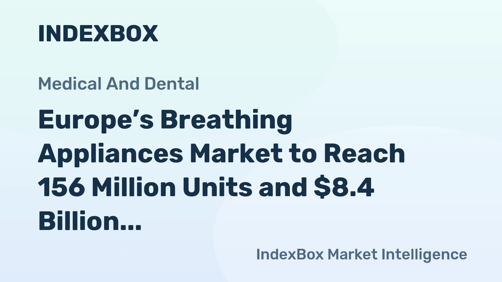 Europe’s Breathing Appliances Market to Reach 156 Million Units and $8.4 Billion by 2035