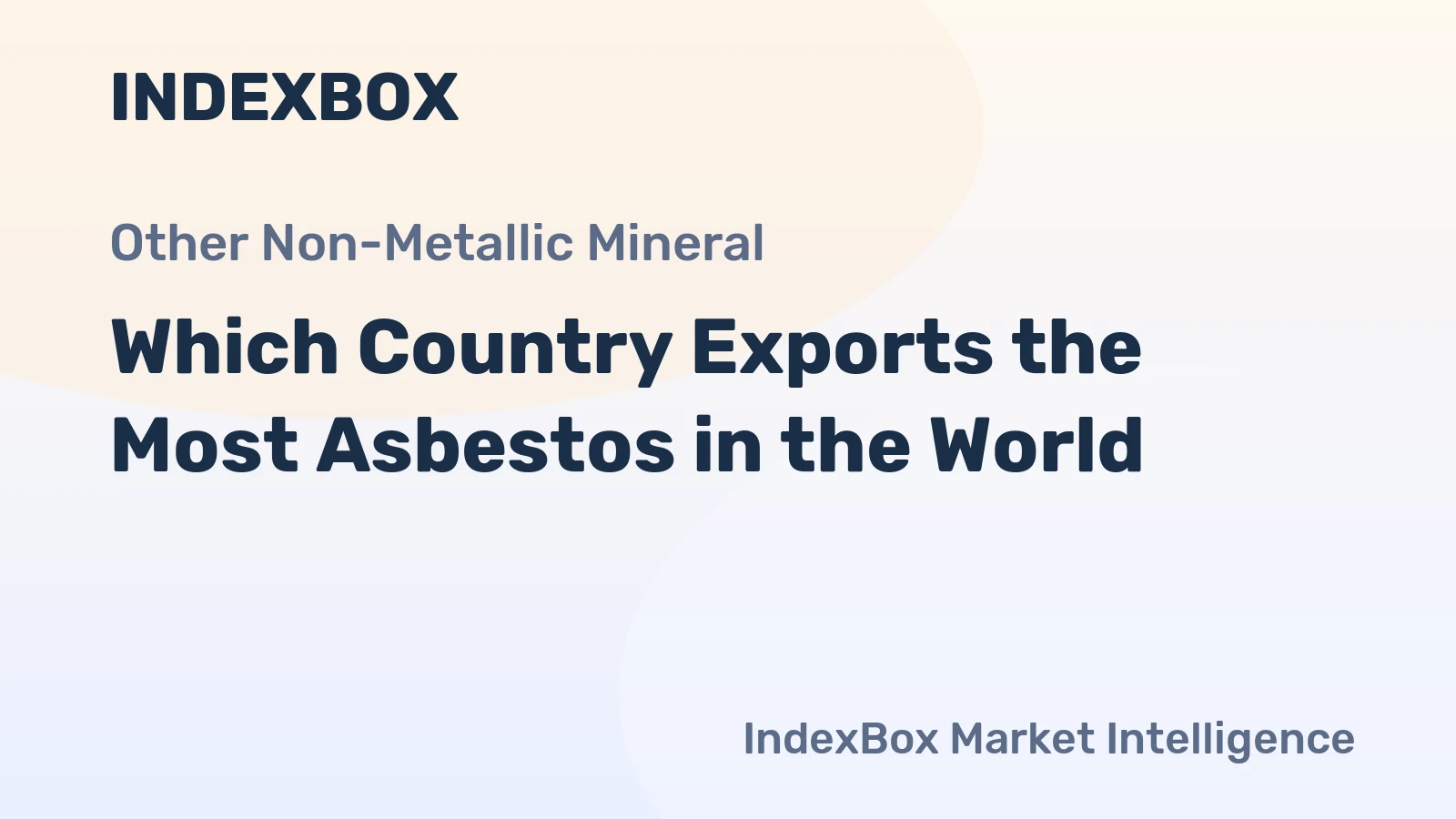 Which Country Exports the Most Asbestos in the World?