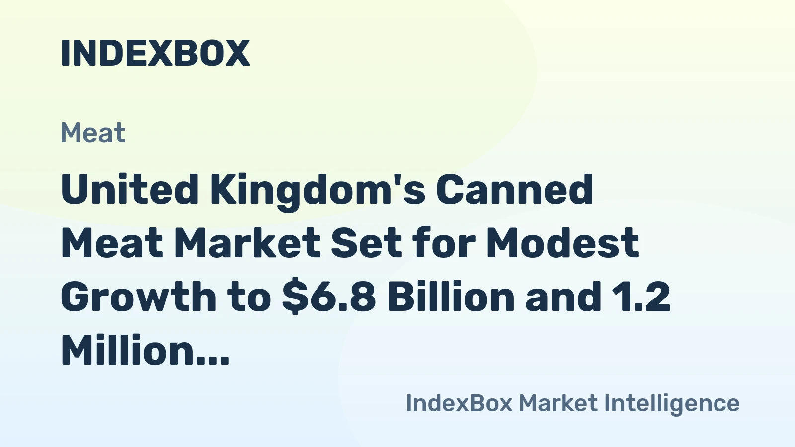United Kingdom's Canned Meat Market Set for Modest Growth to $6.8 Billion and 1.2 Million Tons