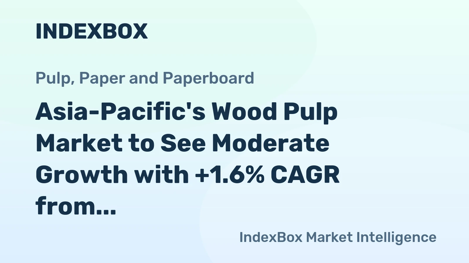 Asia-Pacific's Wood Pulp Market to See Moderate Growth with +1.6% CAGR from 2024 to 2035