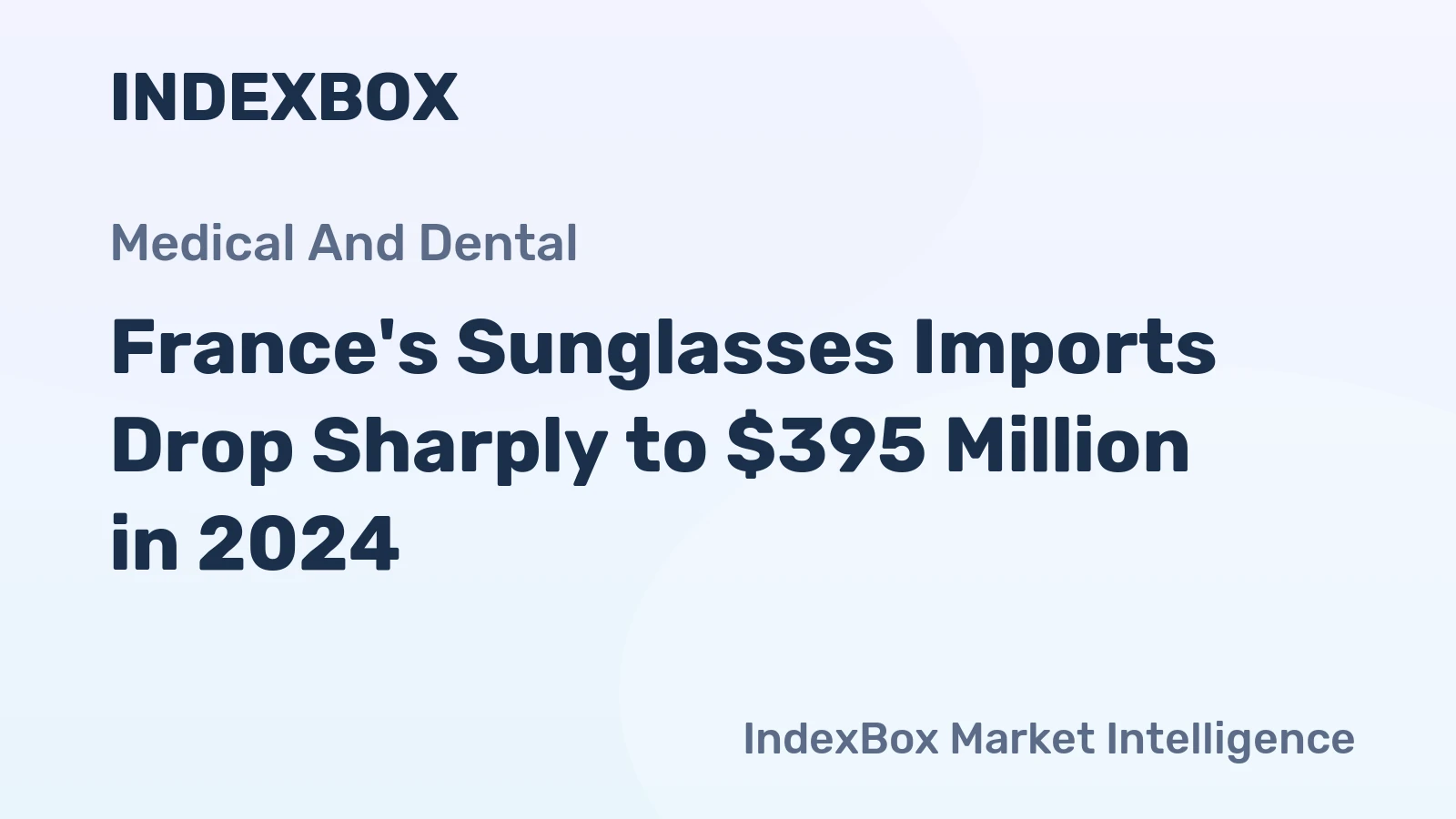 France's Sunglasses Imports Drop Sharply to $395 Million in 2024