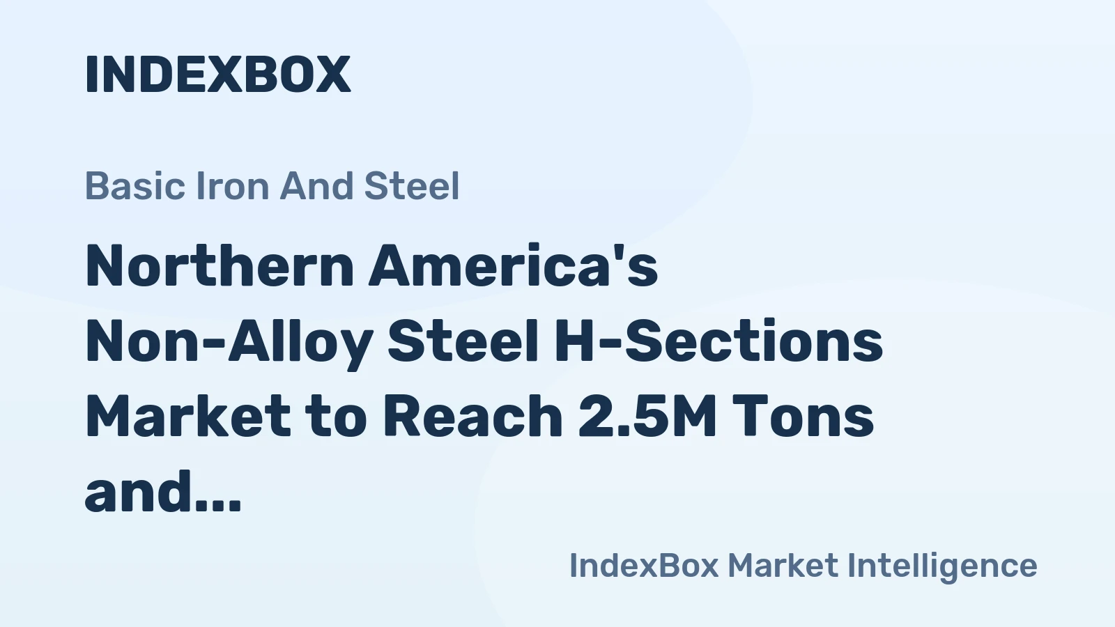 Northern America's Non-Alloy Steel H-Sections Market to Reach 2.5M Tons and $3.2B in Value