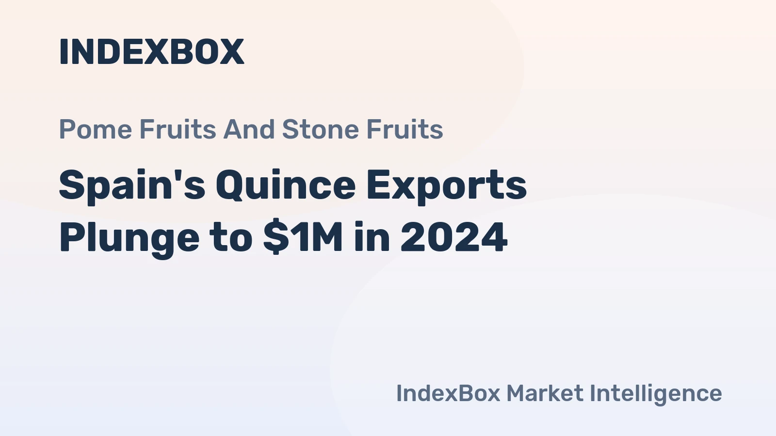 Spain's Quince Exports Plunge to $1M in 2024