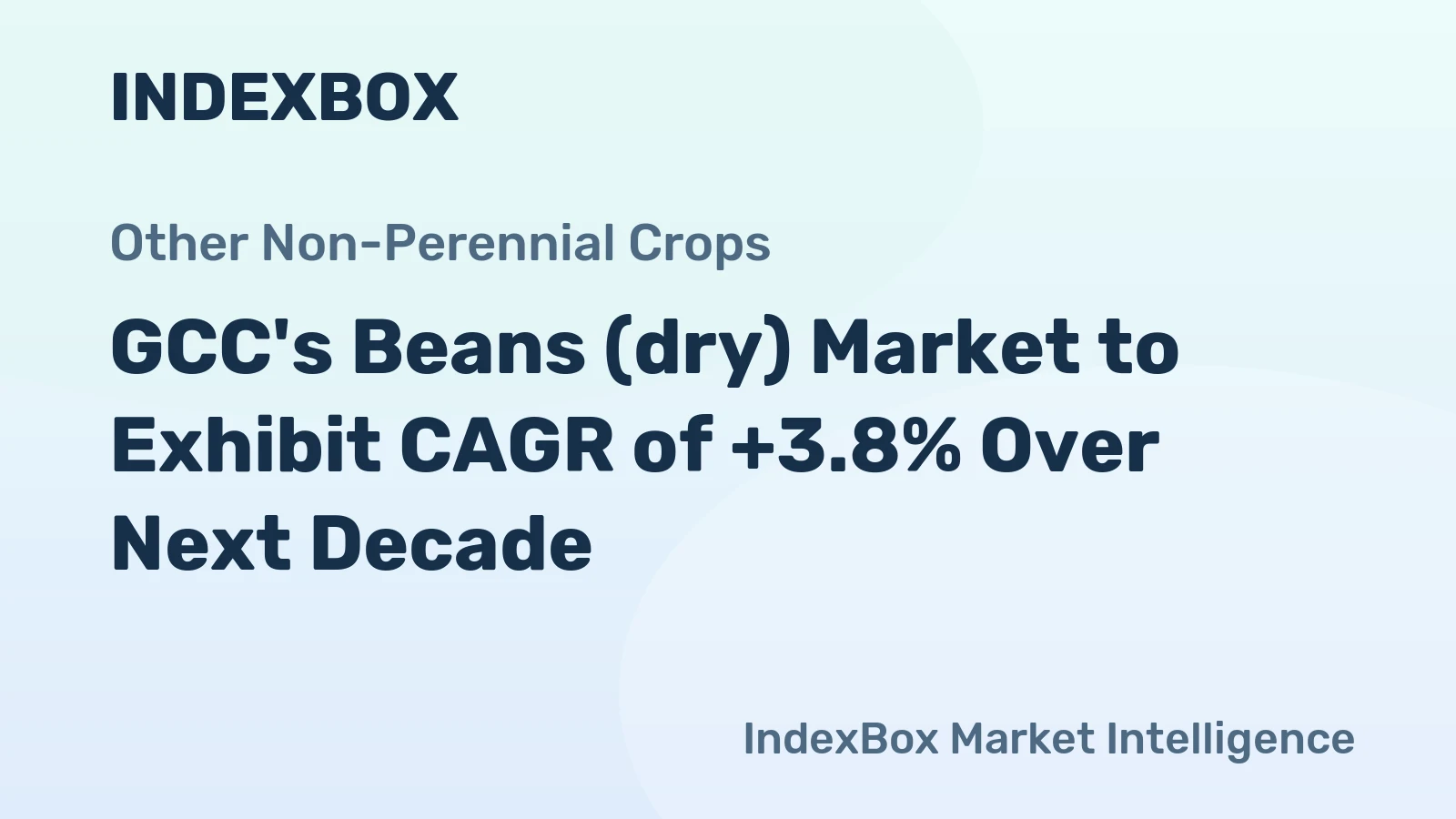 GCC's Beans (dry) Market to Exhibit CAGR of +3.8% Over Next Decade