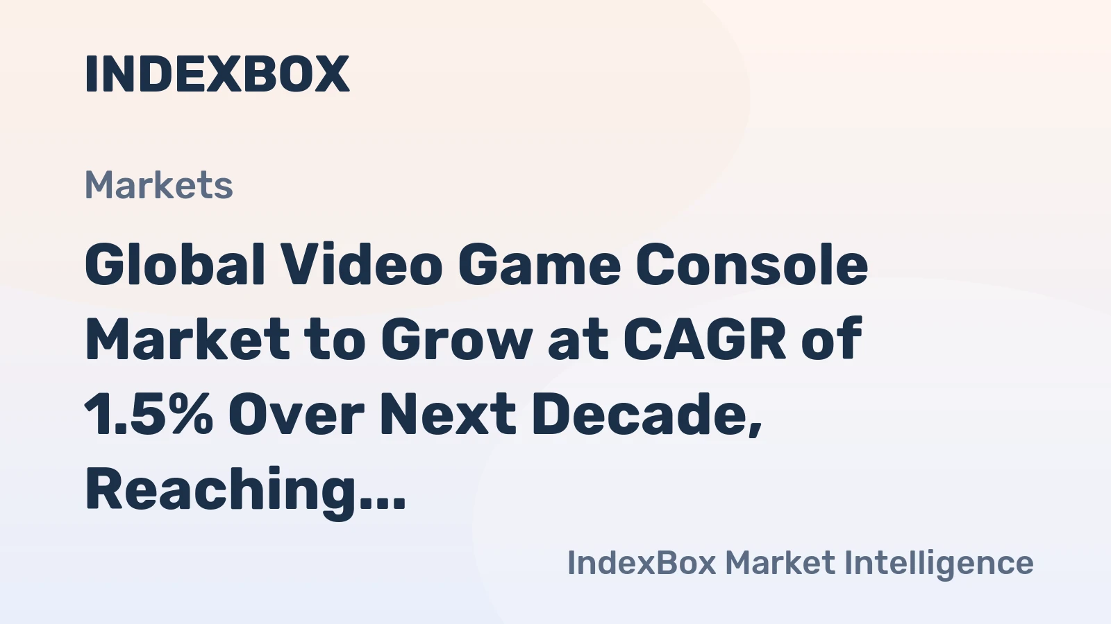 Global Video Game Console Market to Grow at CAGR of 1.5% Over Next Decade, Reaching 376M Units by 2035