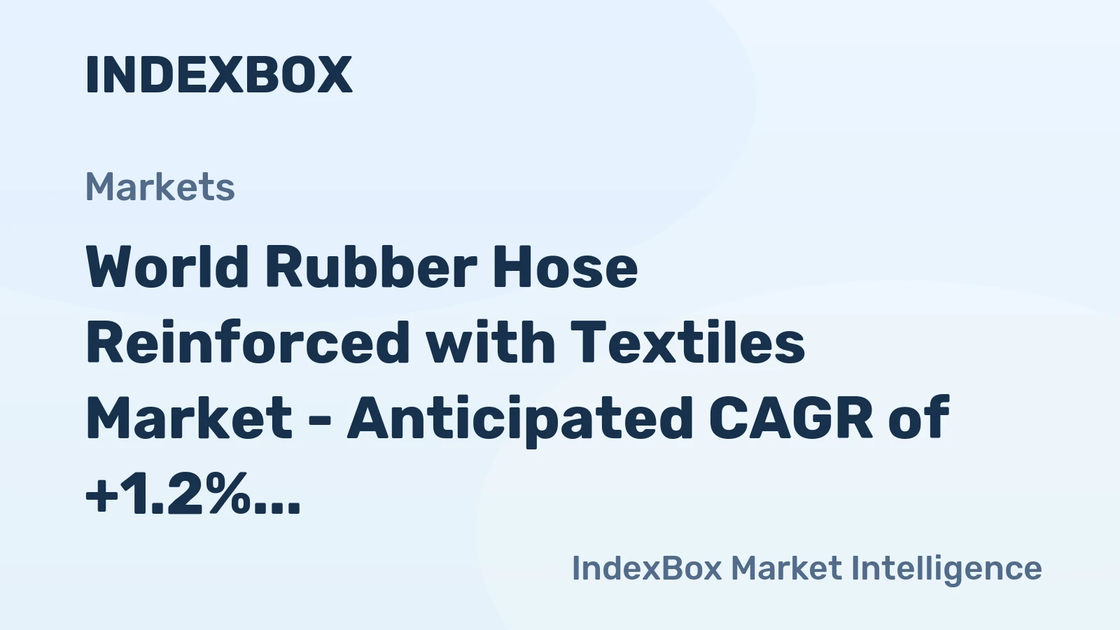 World Rubber Hose Reinforced with Textiles Market - Anticipated CAGR of +1.2% Expected to Drive Growth Over Next Decade