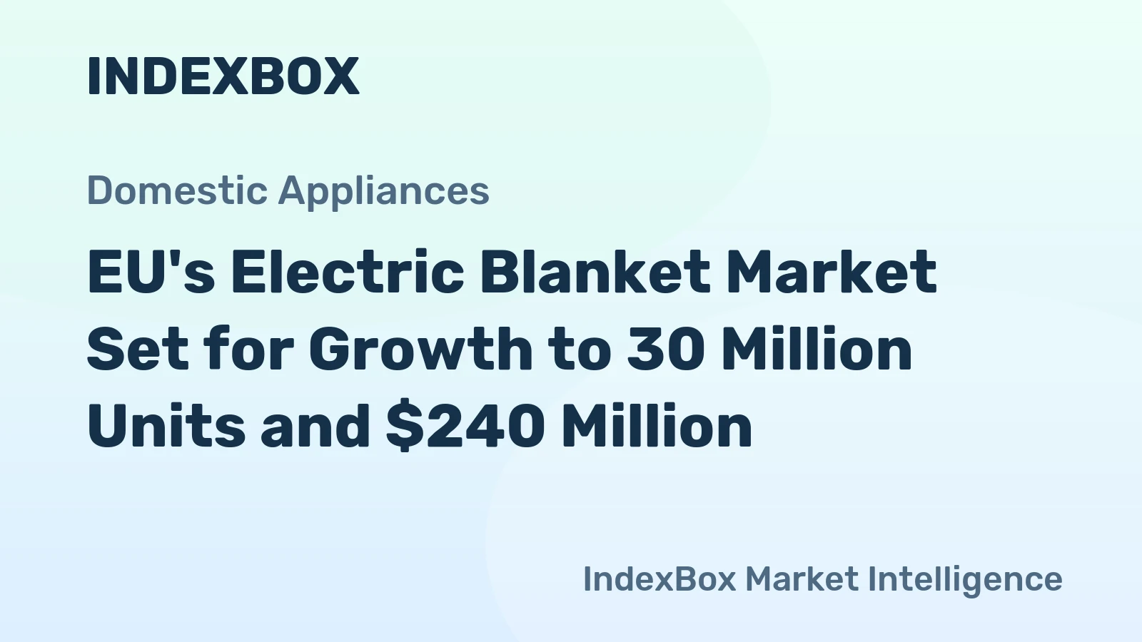 EU's Electric Blanket Market Set for Growth to 30 Million Units and $240 Million