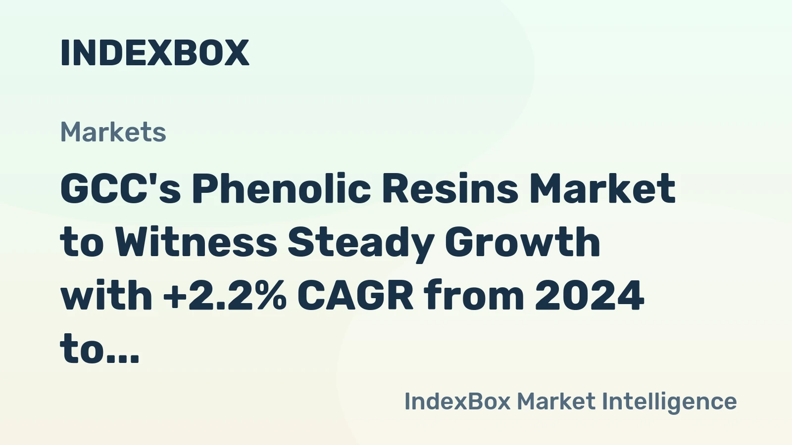 GCC's Phenolic Resins Market to Witness Steady Growth with +2.2% CAGR from 2024 to 2035