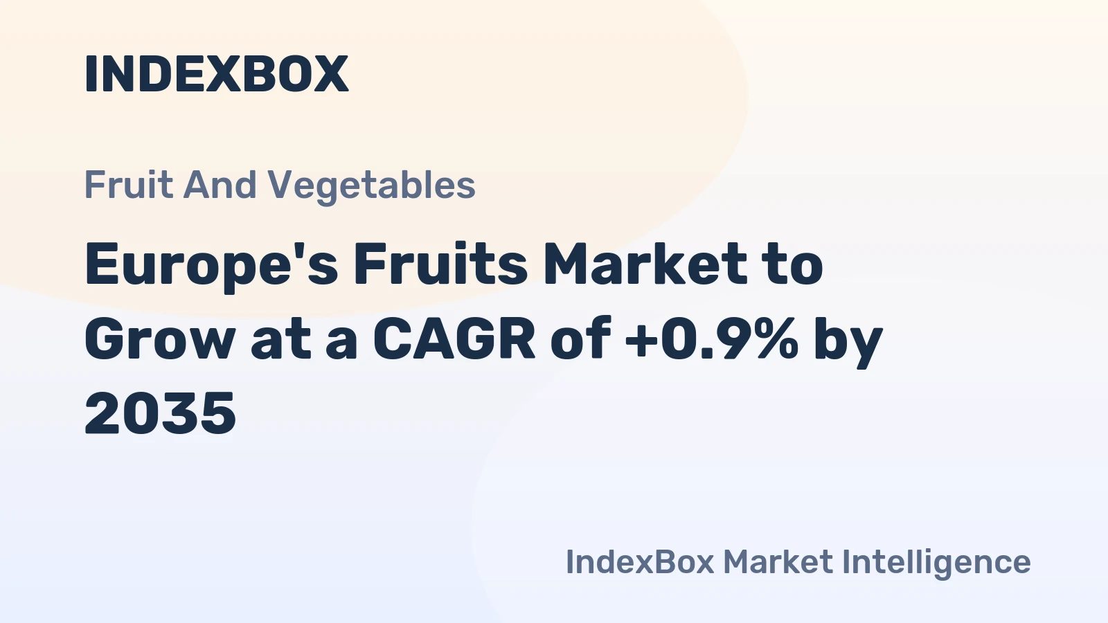 Europe's Fruits Market to Grow at a CAGR of +0.9% by 2035