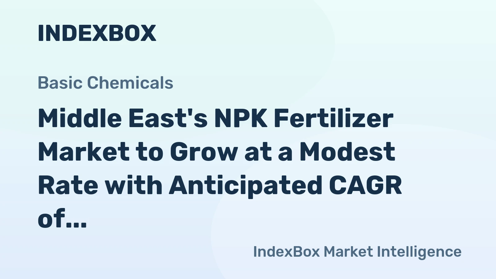 Middle East's NPK Fertilizer Market to Grow at a Modest Rate with Anticipated CAGR of +0.2% Over Next Decade