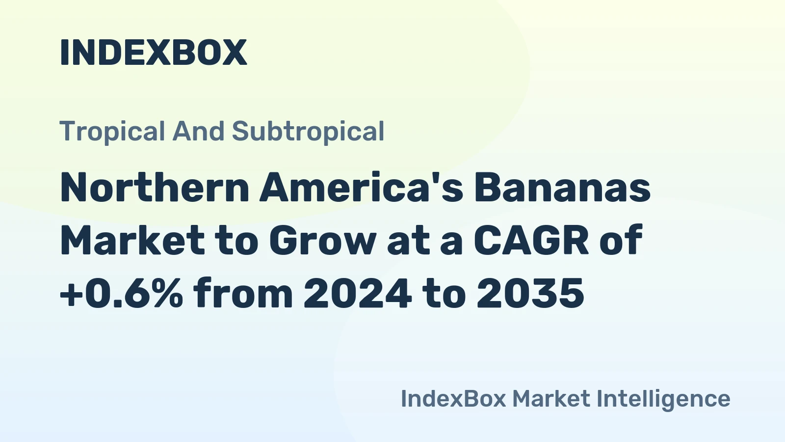 Northern America's Bananas Market to Grow at a CAGR of +0.6% from 2024 to 2035