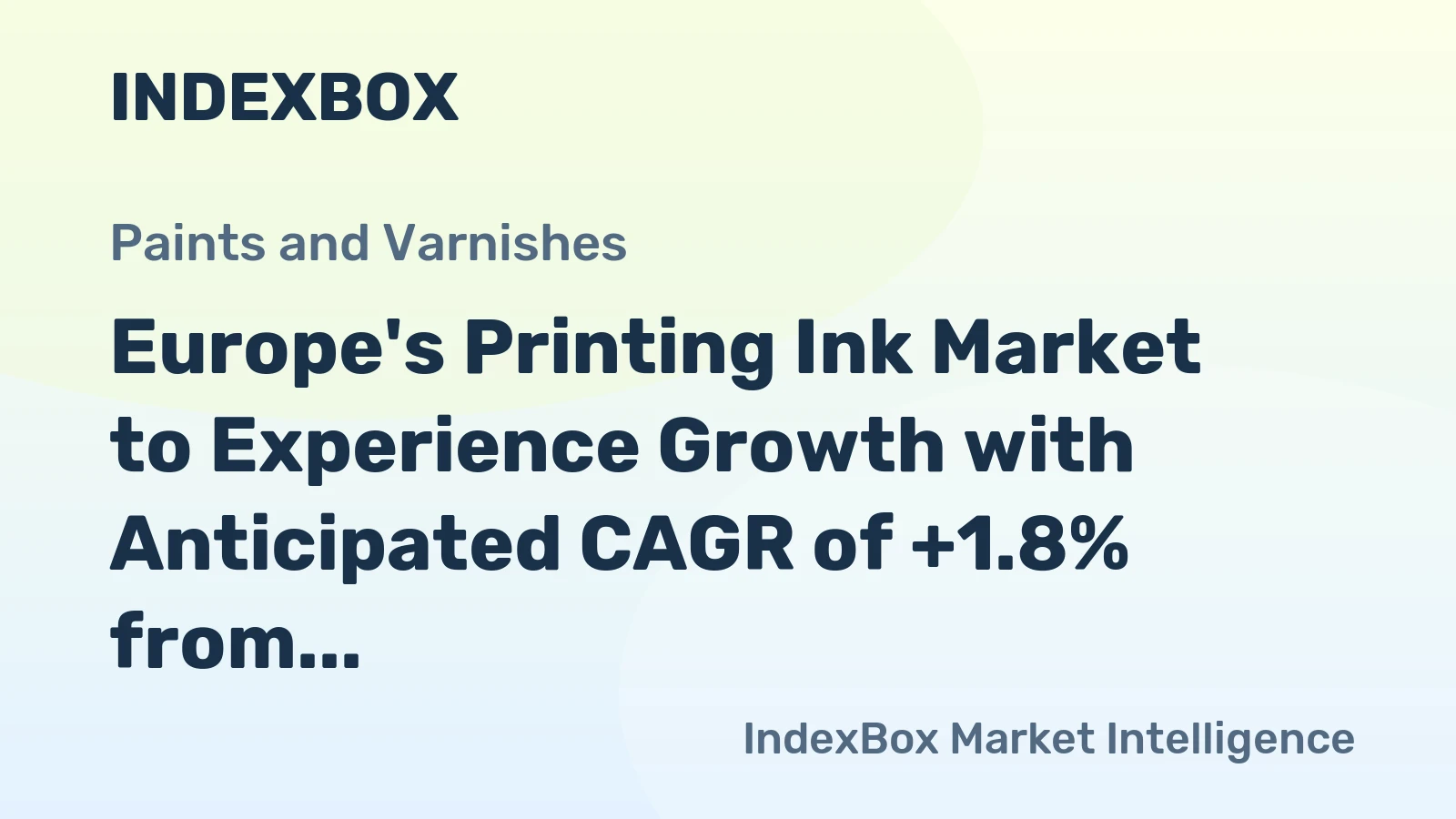 Europe's Printing Ink Market to Experience Growth with Anticipated CAGR of +1.8% from 2024 to 2035