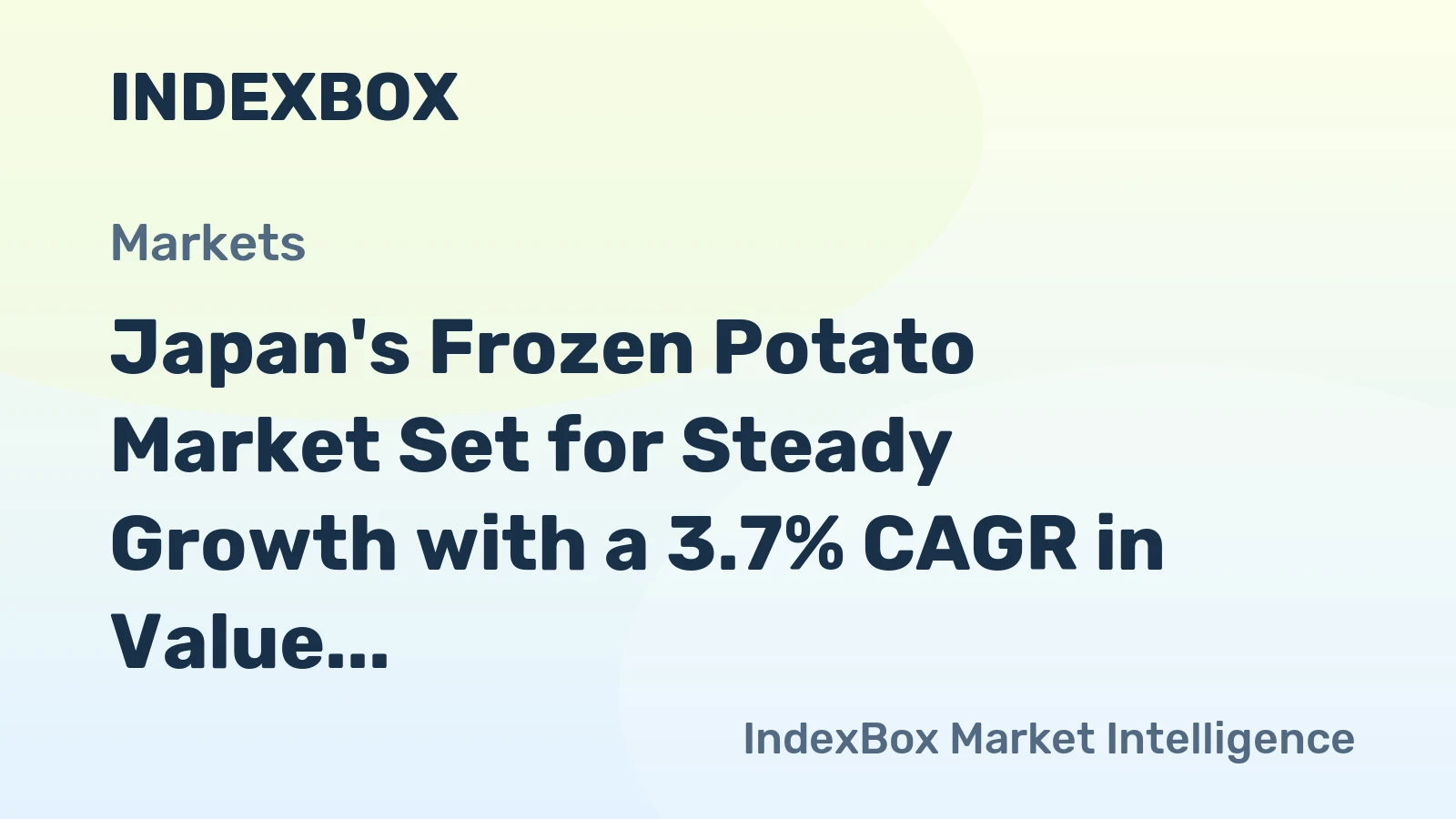 Japan's Frozen Potato Market Set for Steady Growth with a 3.7% CAGR in Value Through 2035
