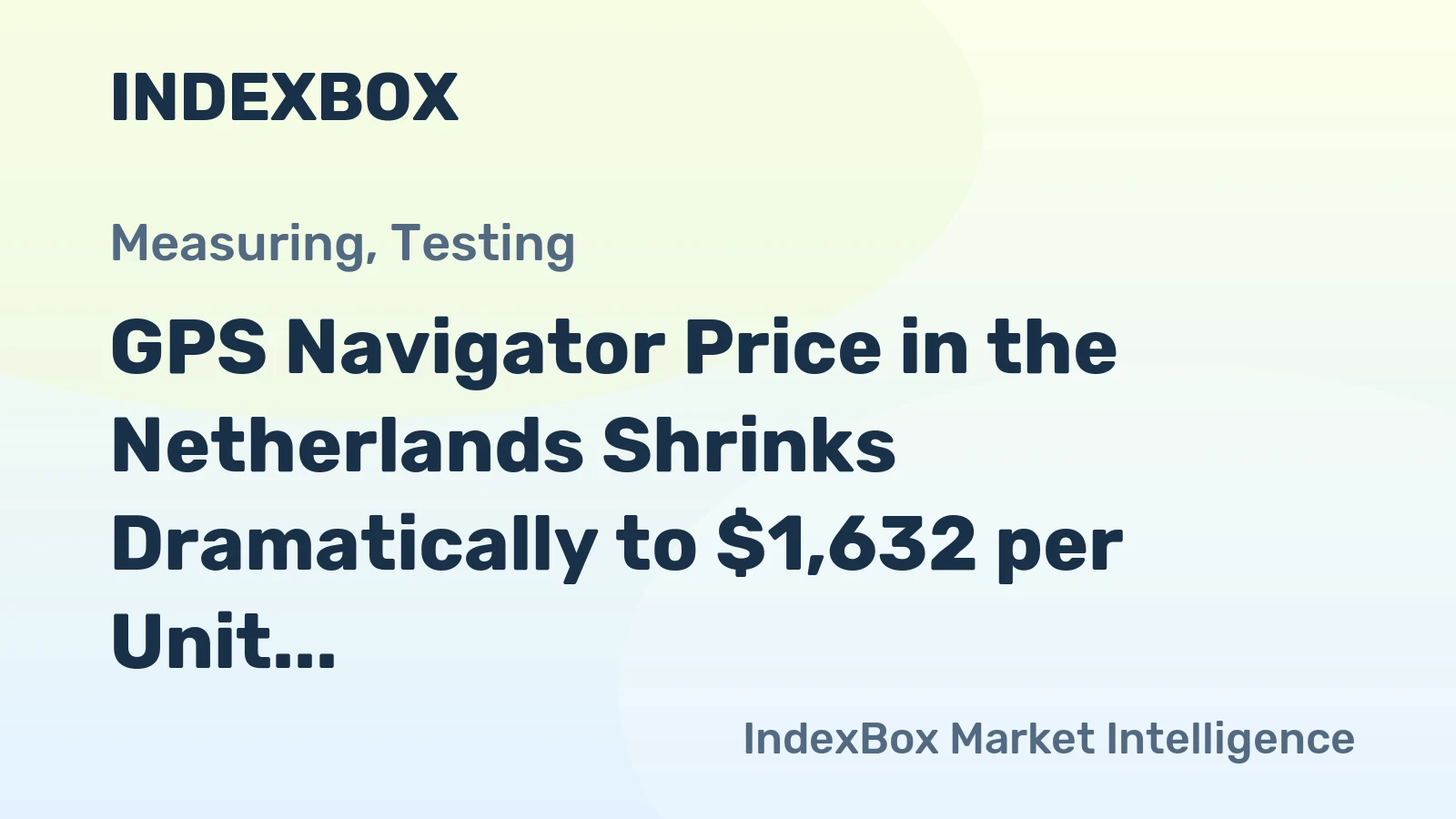 GPS Navigator Price in the Netherlands Shrinks Dramatically to $1,632 per Unit