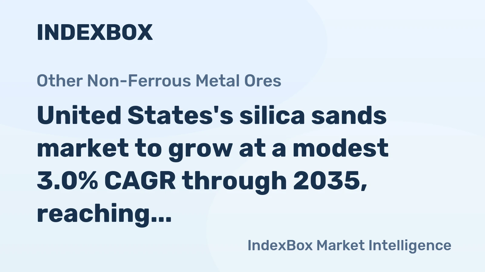United States's silica sands market to grow at a modest 3.0% CAGR through 2035, reaching $17.5B, driven by sustained demand.