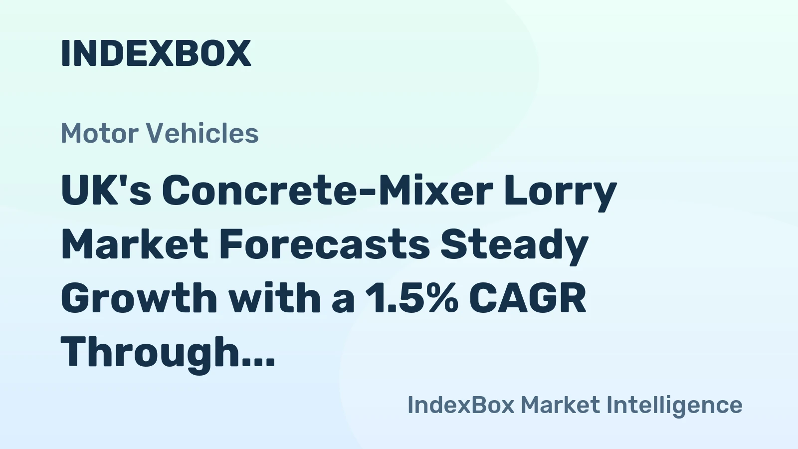 UK's Concrete-Mixer Lorry Market Forecasts Steady Growth with a 1.5% CAGR Through 2035