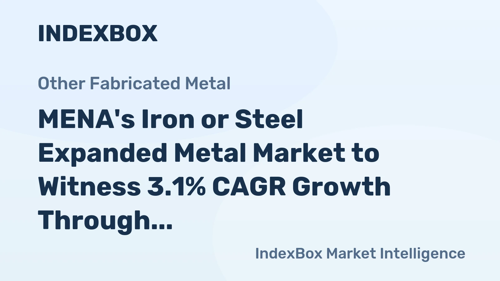 MENA's Iron or Steel Expanded Metal Market to Witness 3.1% CAGR Growth Through 2035