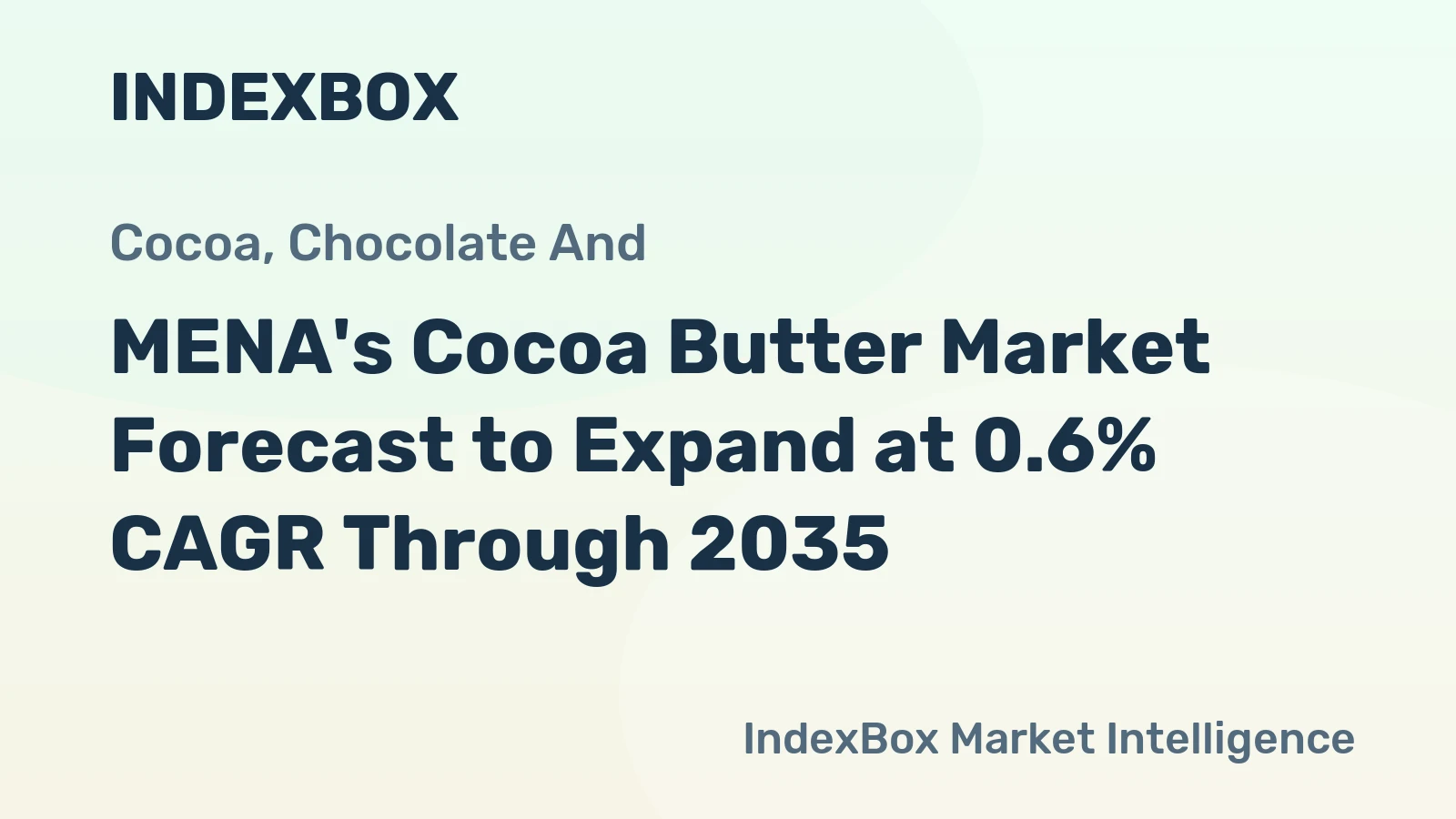MENA's Cocoa Butter Market Forecast to Expand at 0.6% CAGR Through 2035