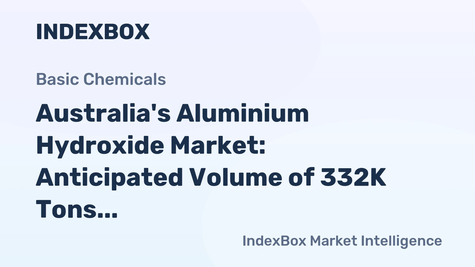 Australia's Aluminium Hydroxide Market: Anticipated Volume of 332K Tons and Value of $98M by 2035