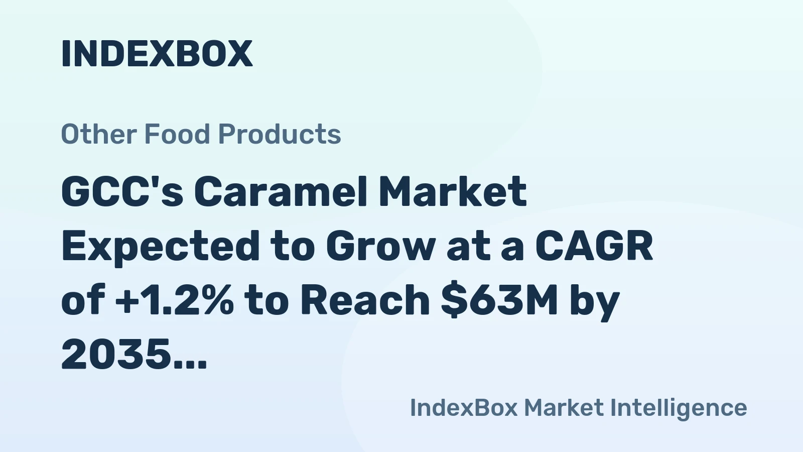 GCC's Caramel Market Expected to Grow at a CAGR of +1.2% to Reach $63M by 2035