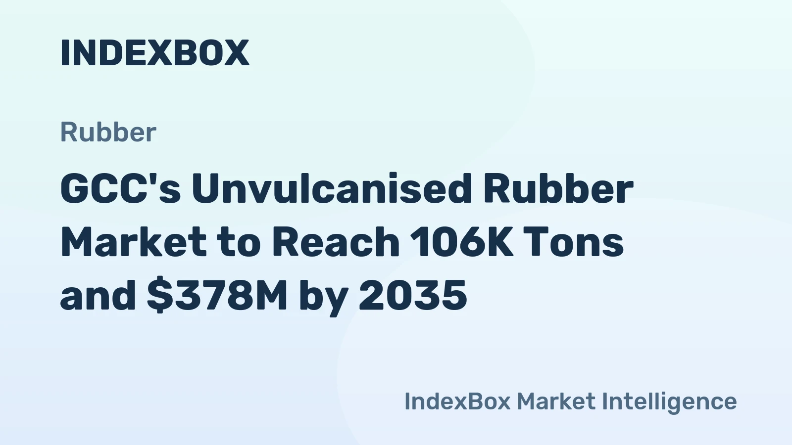 GCC's Unvulcanised Rubber Market to Reach 106K Tons and $378M by 2035