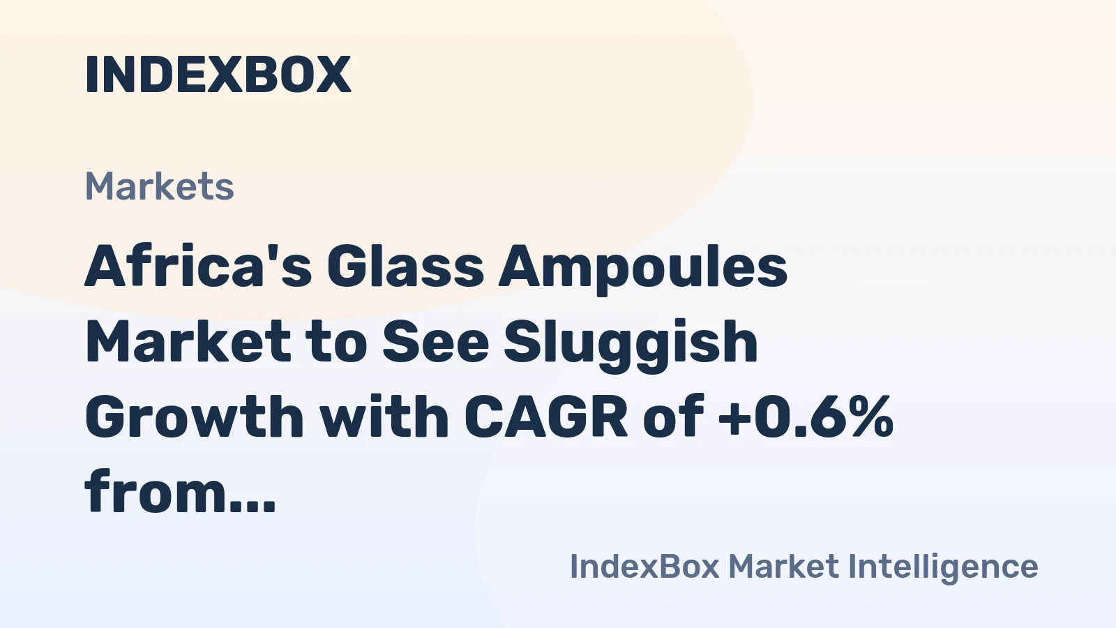 Africa's Glass Ampoules Market to See Sluggish Growth with CAGR of +0.6% from 2024 to 2035
