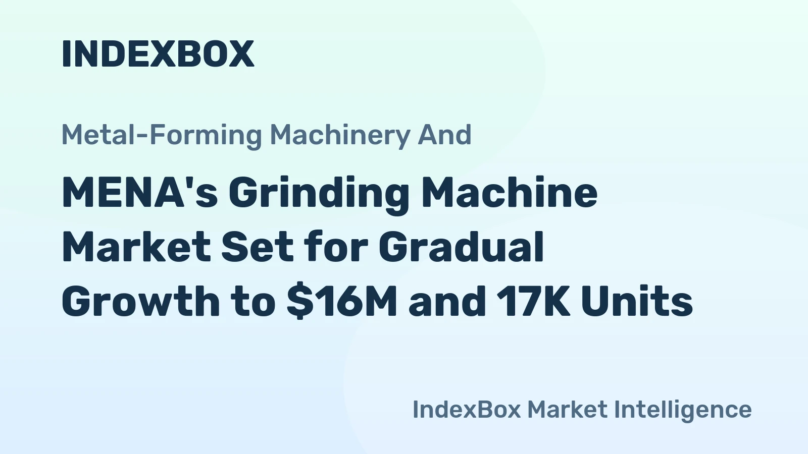 MENA's Grinding Machine Market Set for Gradual Growth to $16M and 17K Units