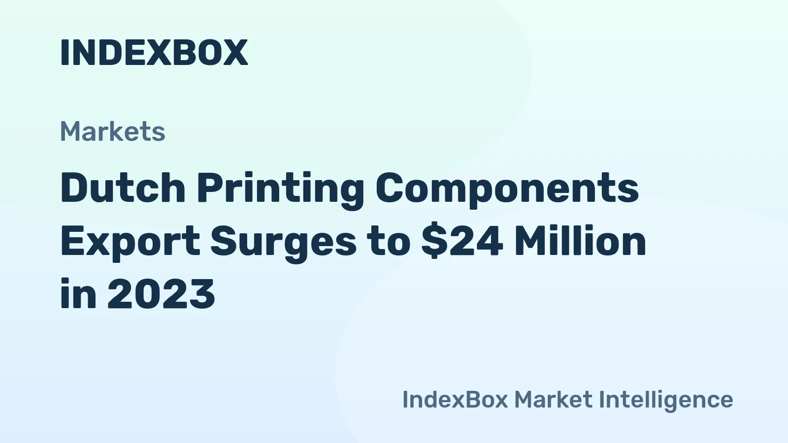 Dutch Printing Components Export Surges to $24 Million in 2023