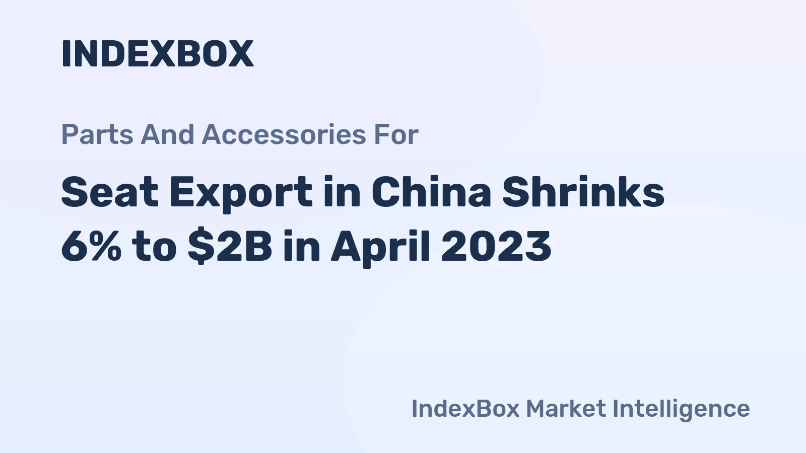 Seat Export in China Shrinks 6% to $2B in April 2023