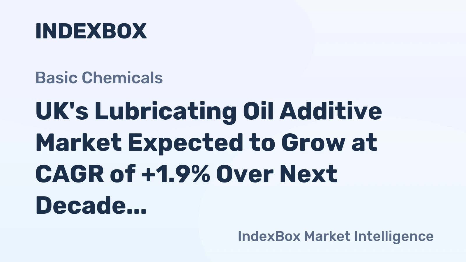 UK's Lubricating Oil Additive Market Expected to Grow at CAGR of +1.9% Over Next Decade, Reaching $121M by 2035