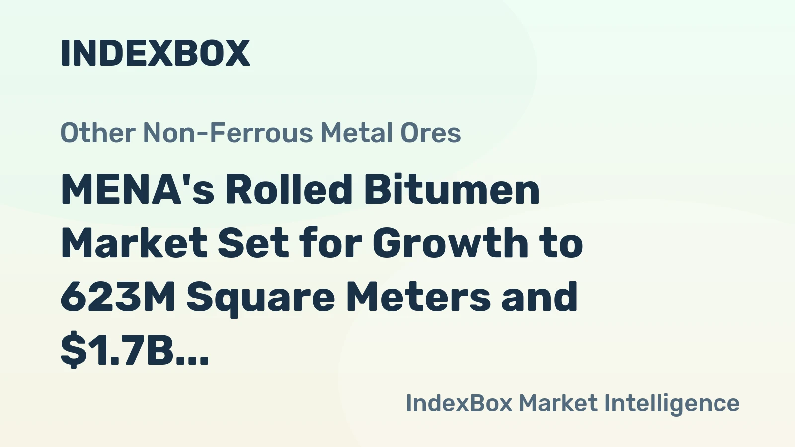 MENA's Rolled Bitumen Market Set for Growth to 623M Square Meters and $1.7B by 2035