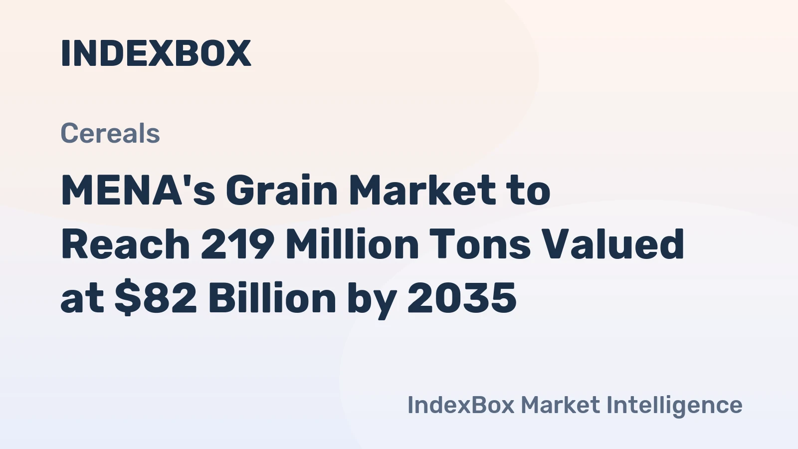 MENA's Grain Market to Reach 219 Million Tons Valued at $82 Billion by 2035